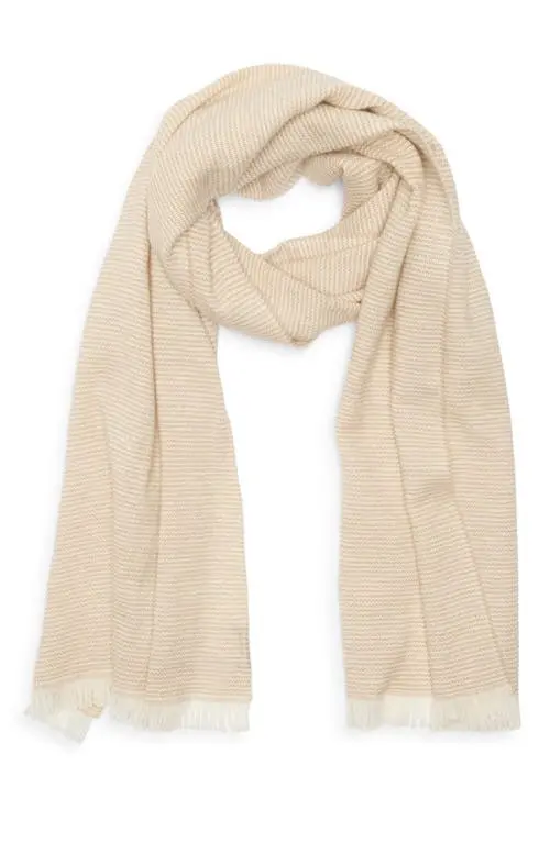 Nordstrom Lightweight Wool & Cashmere Wrap - Beige- White