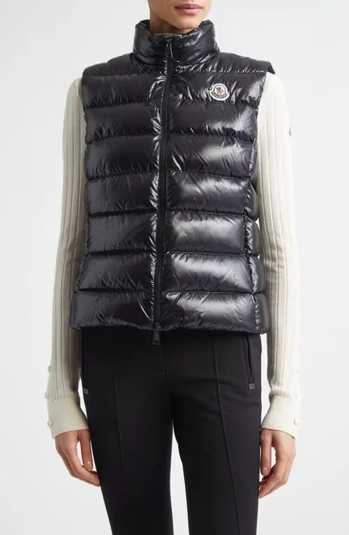 Moncler Ghany Nylon Laqué Down Puffer Vest