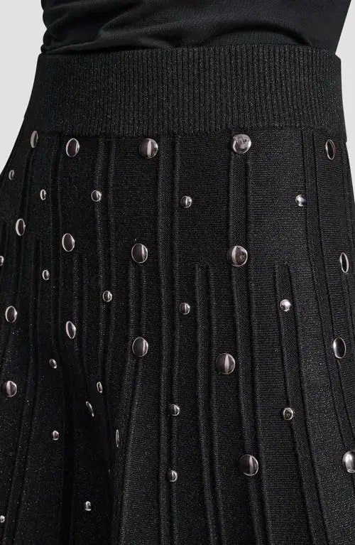 Dkny Studded Metallic Mini Skirt