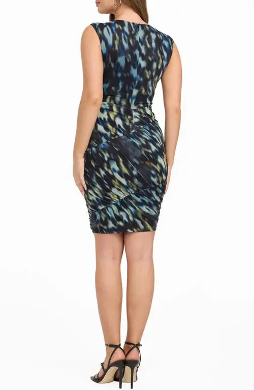 Guess Everly Sleeveless Ruched Mesh Minidress