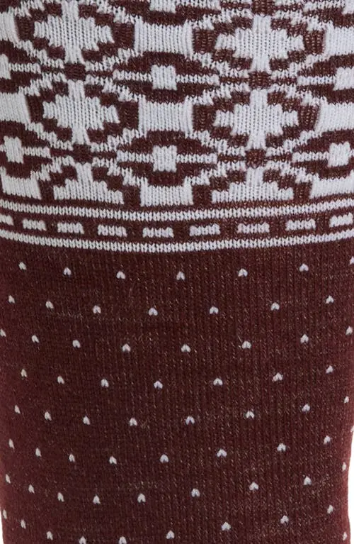 Nordstrom Fair Isle Wool-blend Socks - Burgundy