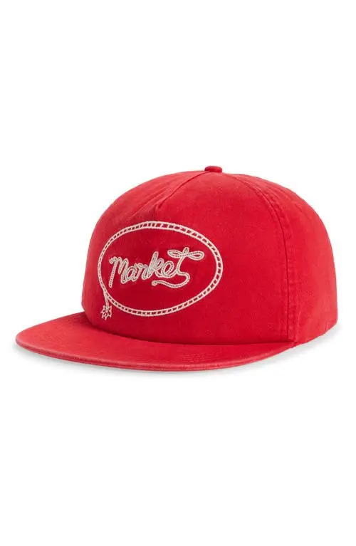 MARKET Lasso Lockup Snapback Baseball Cap - Salsa