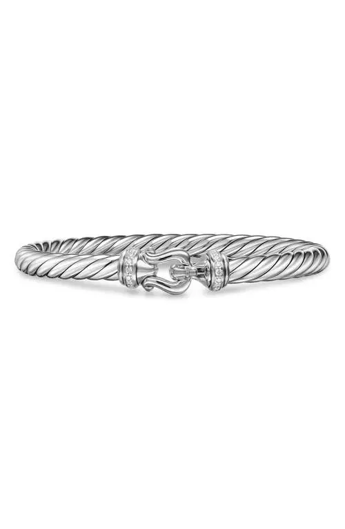 David Yurman Cablespira® Bracelet With Diamonds - Silver Pave