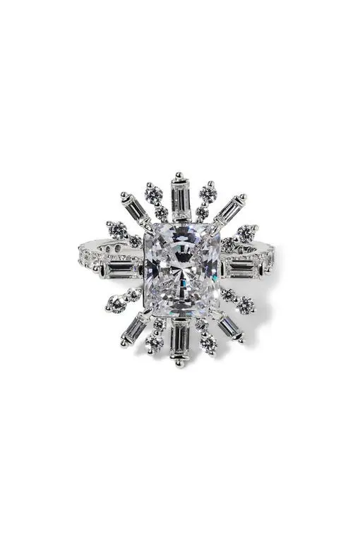 Nadri Stellar Halo Ring - Rhodium