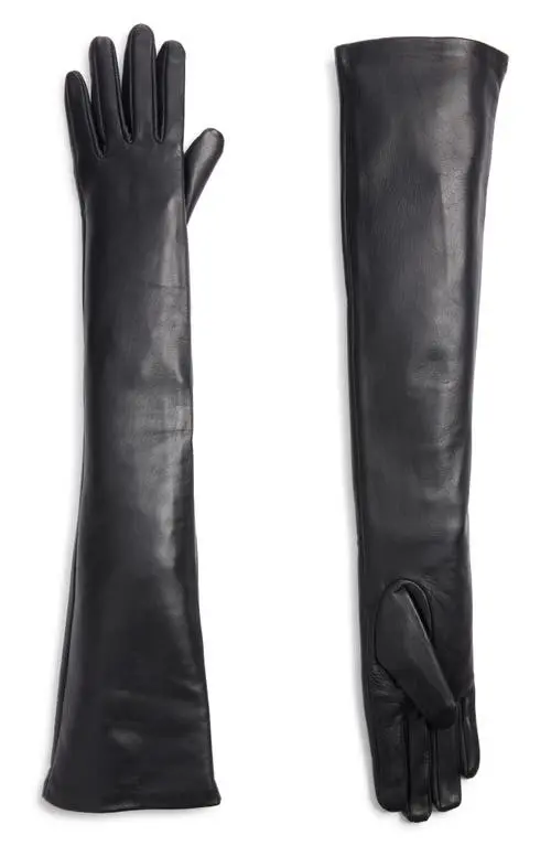 HIGH HEEL JUNGLE Anya Leather Opera Gloves - Black