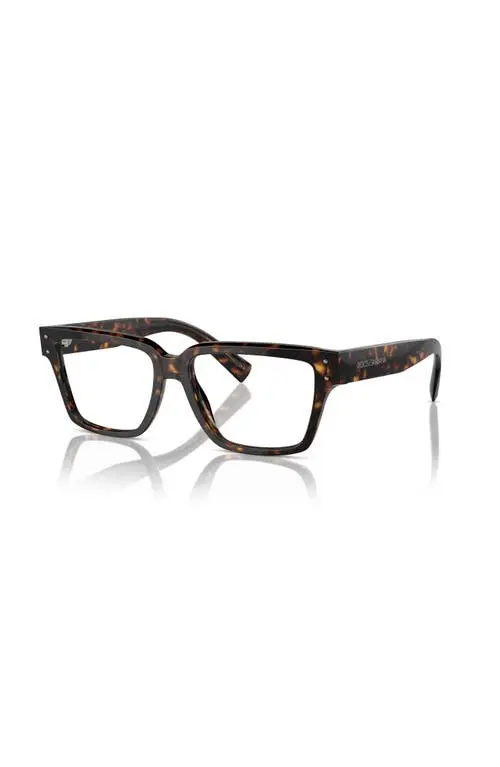 Dolce & Gabbana 55mm Square Optical Glasses - Tortoise