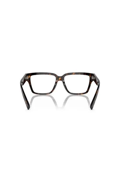 Dolce & Gabbana 55mm Square Optical Glasses - Tortoise