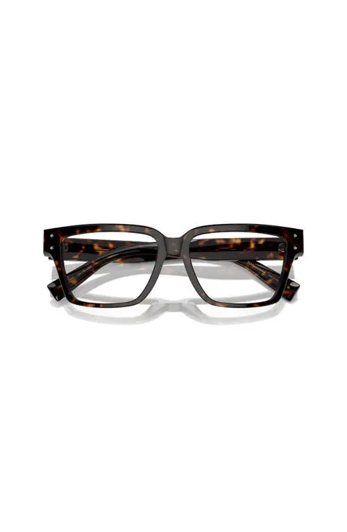 Dolce & Gabbana 55mm Square Optical Glasses - Tortoise