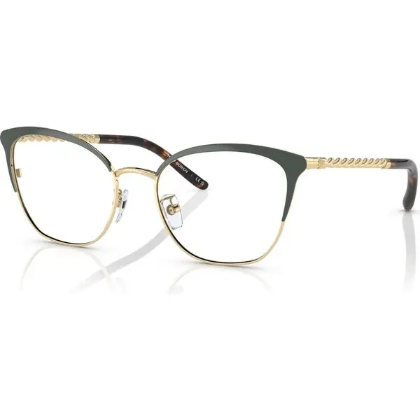 Tory Burch 53mm Square Optical Glasses - Gold