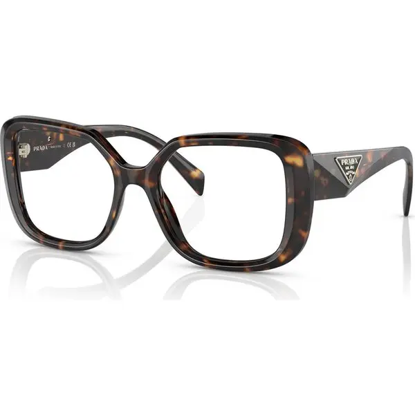 Prada 51mm Square Optical Glasses - Tortoise