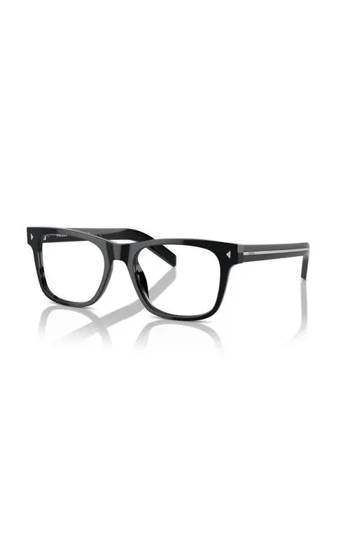 Prada 54mm Rectangle Optical Glasses - Black