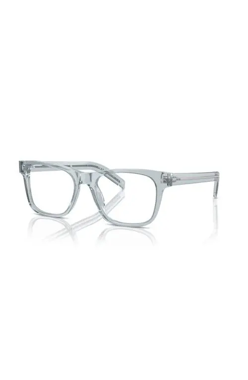 Prada 54mm Rectangle Optical Glasses - Blue