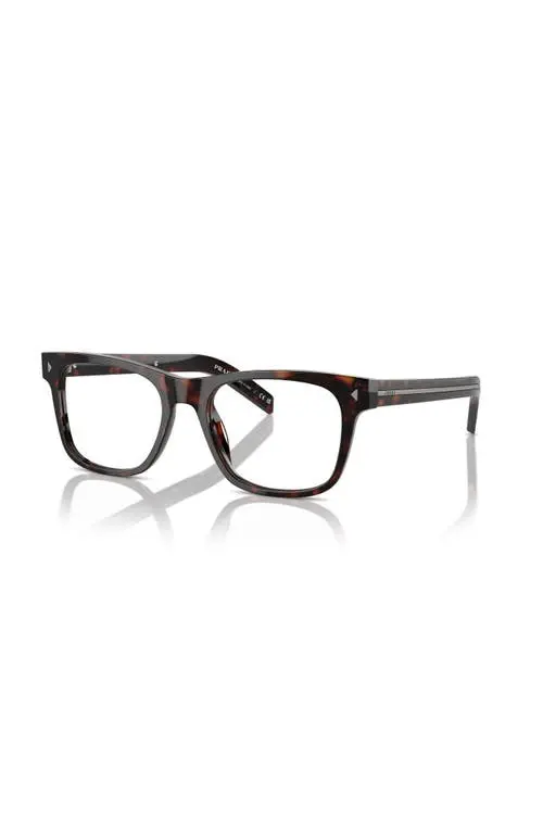 Prada 54mm Rectangle Optical Glasses - Tortoise