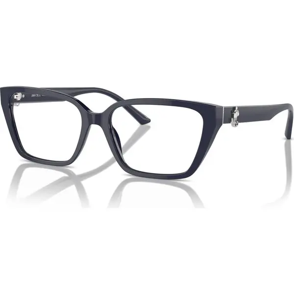 JIMMY CHOO 55mm Cat Eye Optical Glasses - Blue