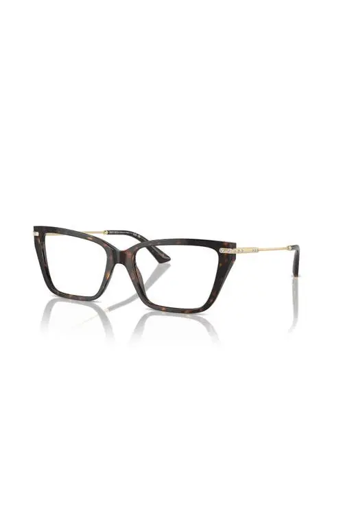 JIMMY CHOO 55mm Cat Eye Eyeglasses - Tortoise