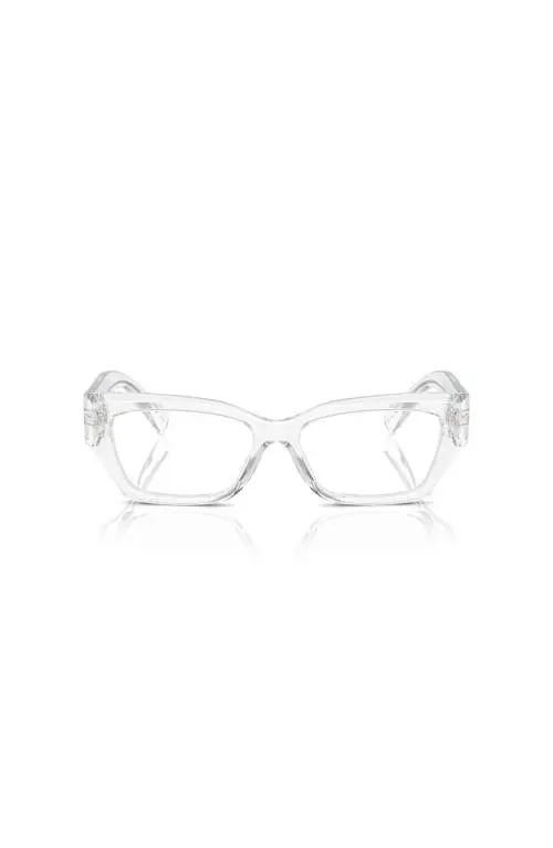 Dolce & Gabbana 53mm Rectangle Full Rim Optical Glasses - Transparent