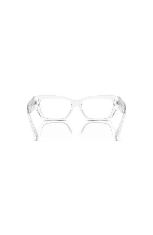 Dolce & Gabbana 53mm Rectangle Full Rim Optical Glasses - Transparent