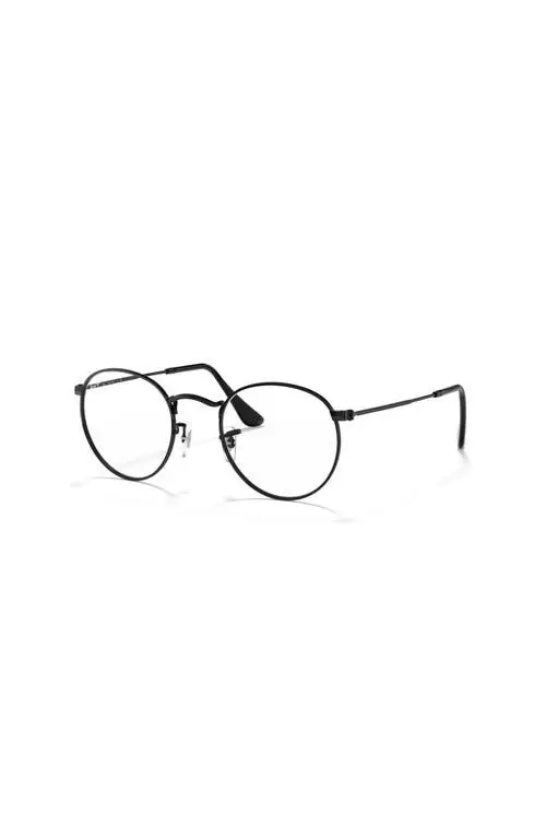 Ray-ban 50mm Round Full Rim Eyeglasses - Black