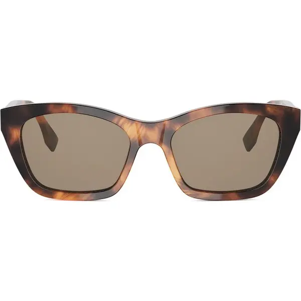 Fendi Forever 54mm Rectangular Sunglasses - Blonde Havana/brown