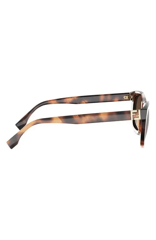 Fendi Forever 54mm Rectangular Sunglasses - Blonde Havana/brown
