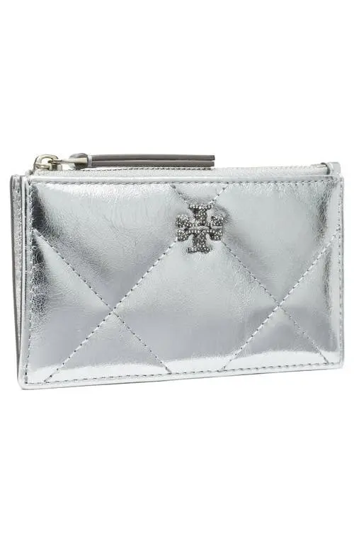 Tory Burch Kira Diamond Quilted Leather Zip Wallet