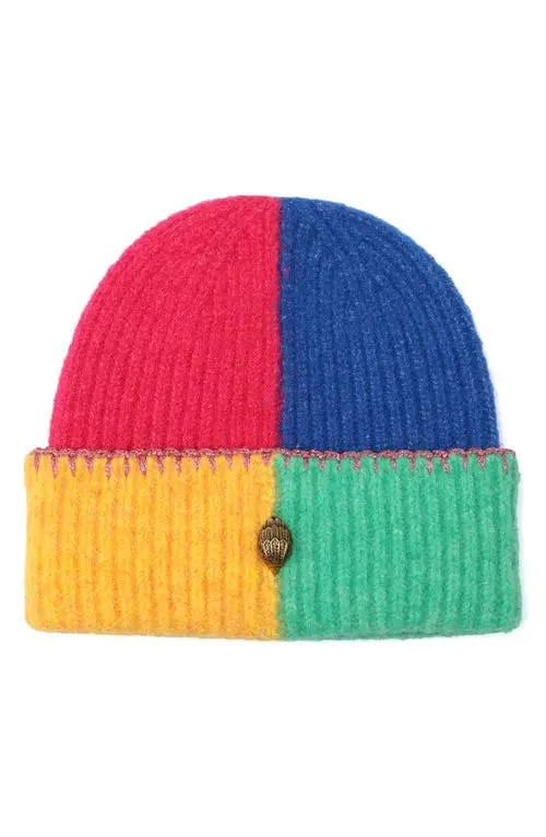 Kurt Geiger Colorblock Beanie - Classic Rainbow