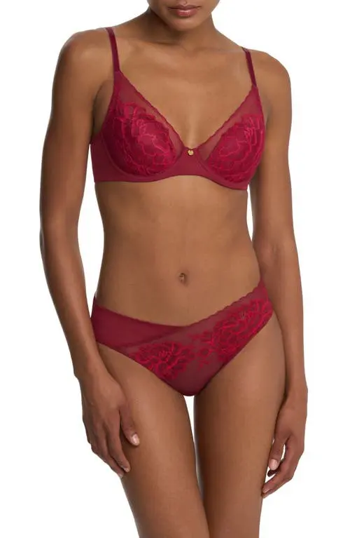 Natori Flora Bikini - Dk Red/bonfire