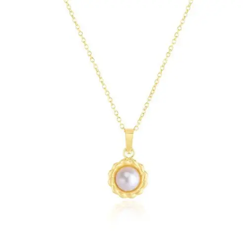 THE LOVERY FINE JEWELRY Pearl Flower Pendant - Yellow Gold