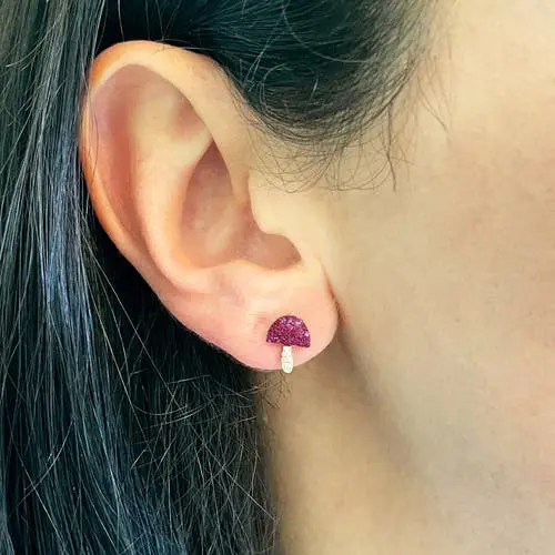 THE LOVERY FINE JEWELRY Mushroom Stud Earrings