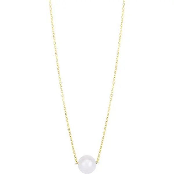 THE LOVERY FINE JEWELRY Single Pearl Fine Necklace - Yellow Gold