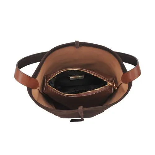 MODA LUXE Colette Bucket Bag - Chocolate