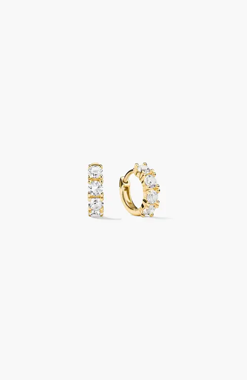 Mejuri Lab Grown Sapphire Huggie Earrings - 18k Gold Vermeil