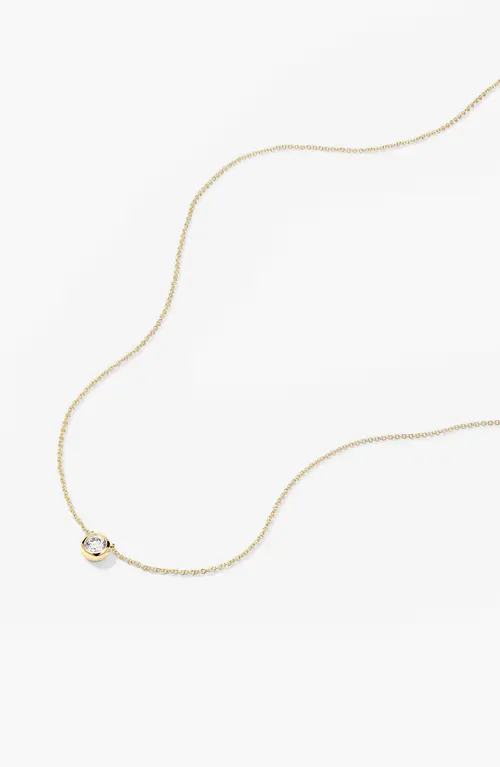 Mejuri Diamond Pendant Necklace - Yellow Gold