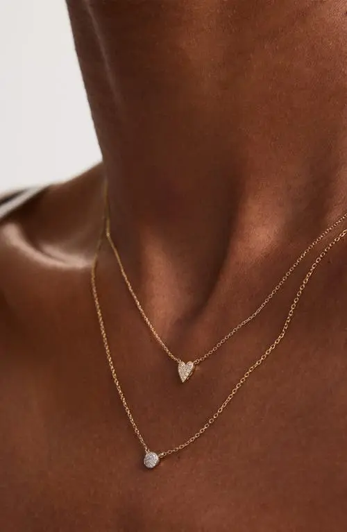 Mejuri Heart Pavé Diamond Pendant Necklace