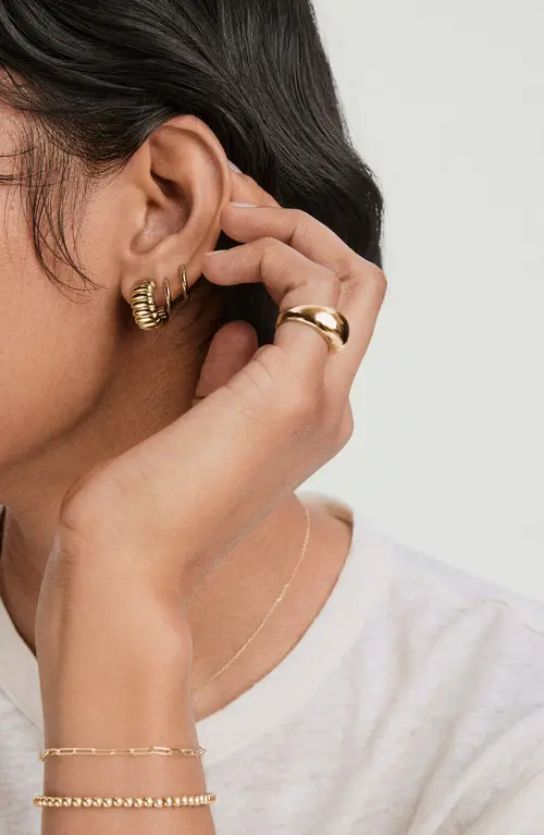 Mejuri Bold Fluted Hoop Earrings