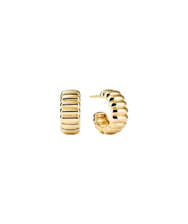 Mejuri Bold Fluted Hoop Earrings - 18k Gold Vermeil