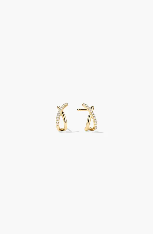 Mejuri Pavé Diamond X Stud Earrings