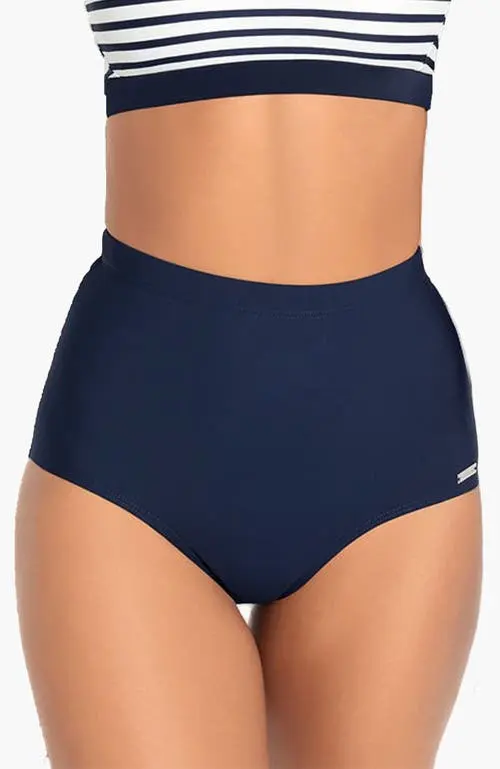 LASCANA High-waisted Shaping Bikini Bottom - Navy