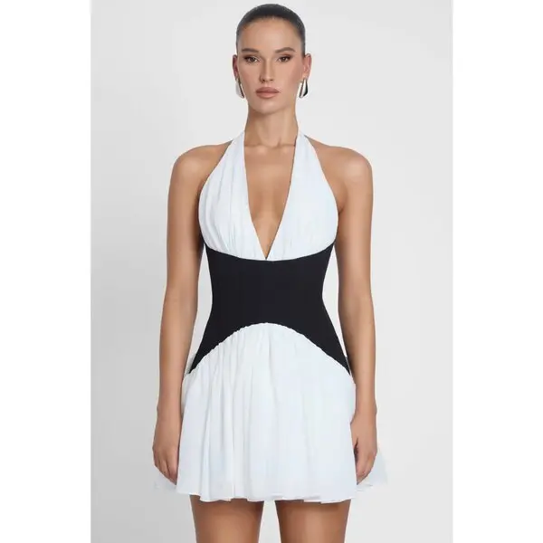 LEAU Harper Corset Mini Dress - White