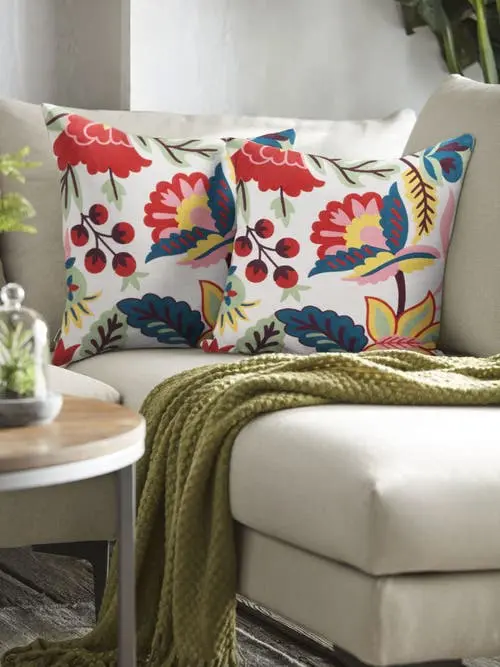 GAURI KOHLI Zagreb Throw Pillow Cover - Multicolored