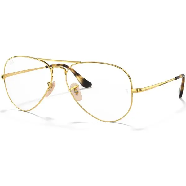 Ray-ban 58mm Pilot Optical Glasses - Gold