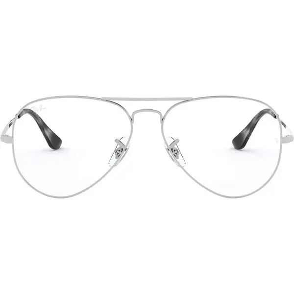 Ray-ban 58mm Pilot Optical Glasses - Silver