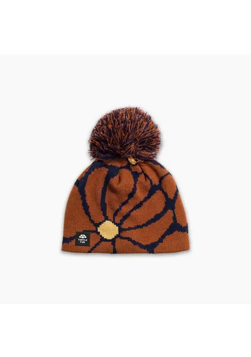 Turtle Fur Bloom Bloom Pom Beanie - Russet