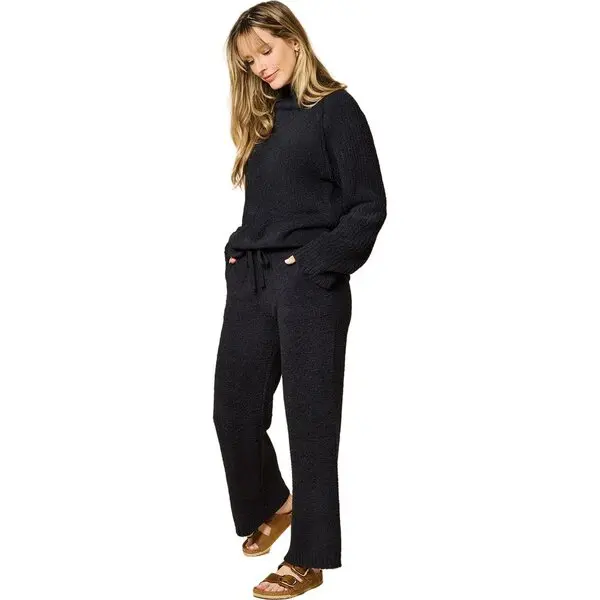 SOFTIES Marshmallow Rib Lounge Set - Black