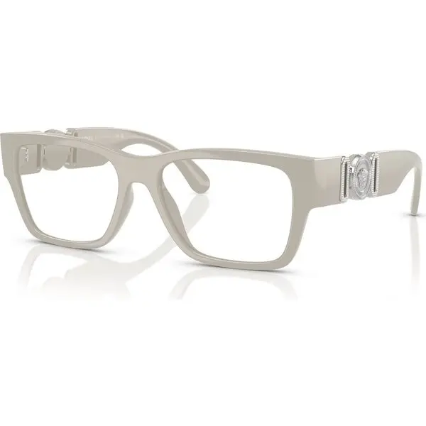 Versace 53mm Square Full Rim Eyeglasses - Grey