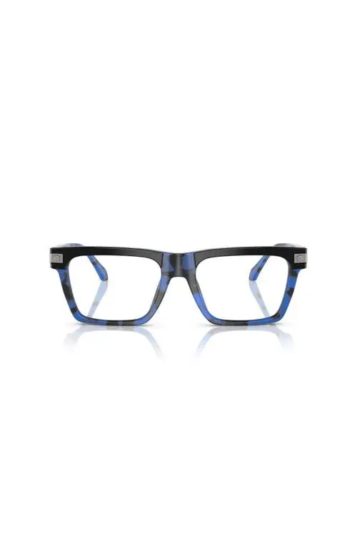 Versace Rectangle Full Rim Optical Glasses - Black