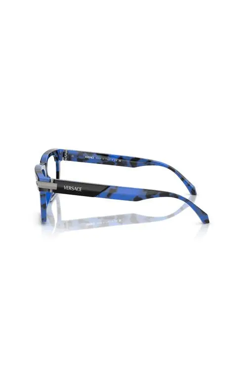 Versace Rectangle Full Rim Optical Glasses - Black