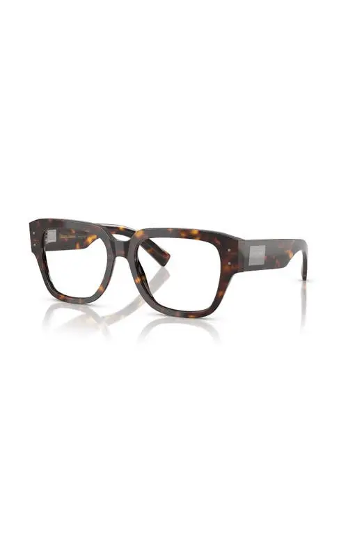 Dolce & Gabbana 54mm Square Optical Glasses - Tortoise