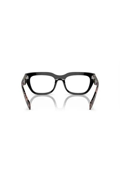 Prada 54mm Irregular Eyeglasses - Black