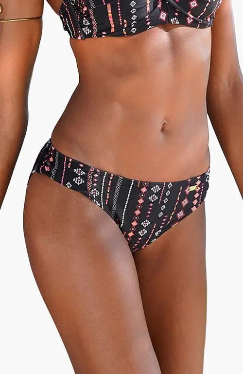 LASCANA Pattern Bikini Bottom - Black Printed